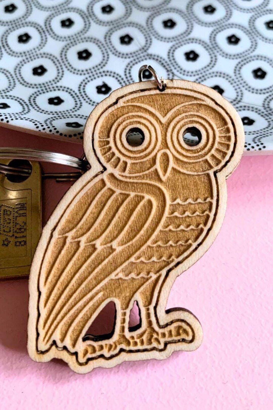 ATHENA Greek Mythology Wooden Keychain - Etsy