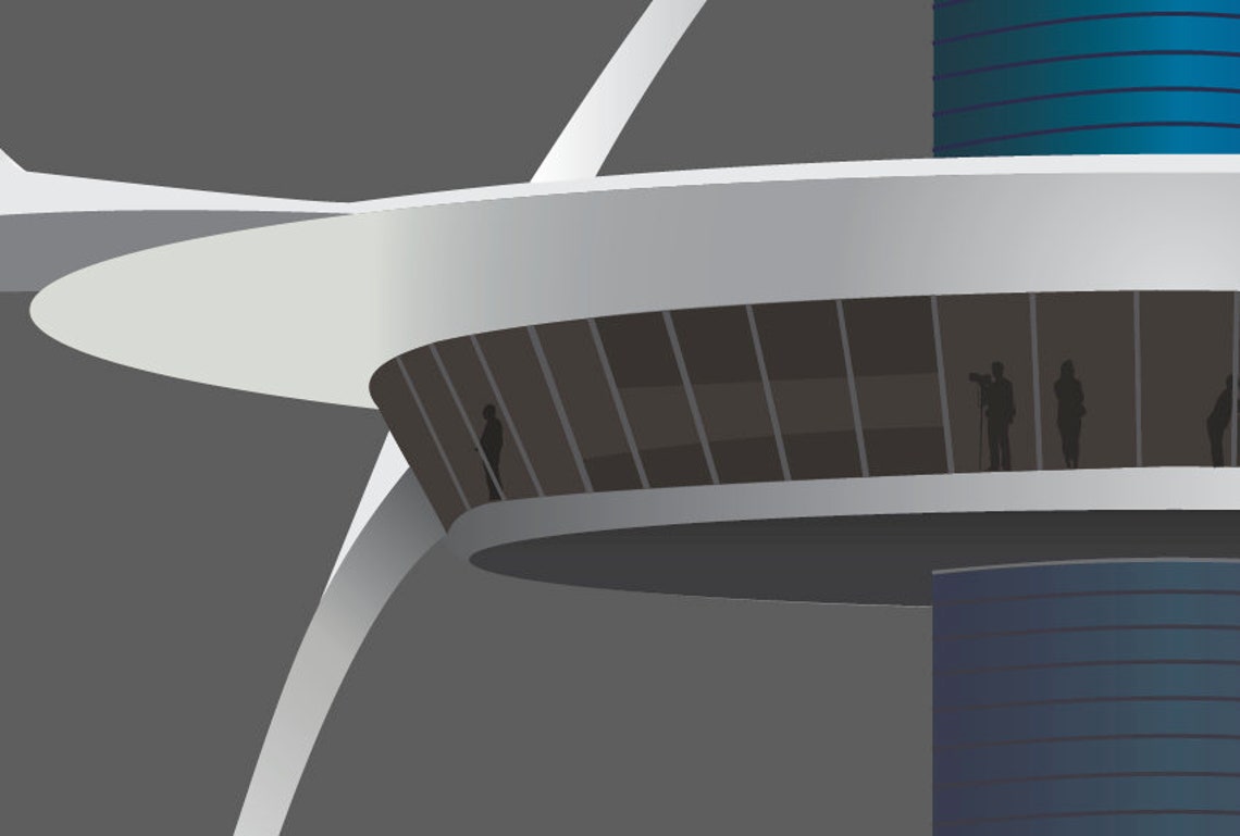Los Angeles Airport LAX Theme Building & Silhouette Vector EPS File (V1 ...