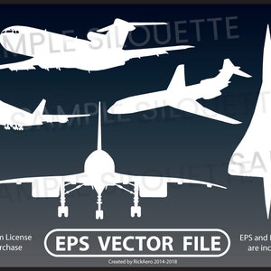 Airline Jet Silhouette and Concorde SST Vector File (V1) - Etsy