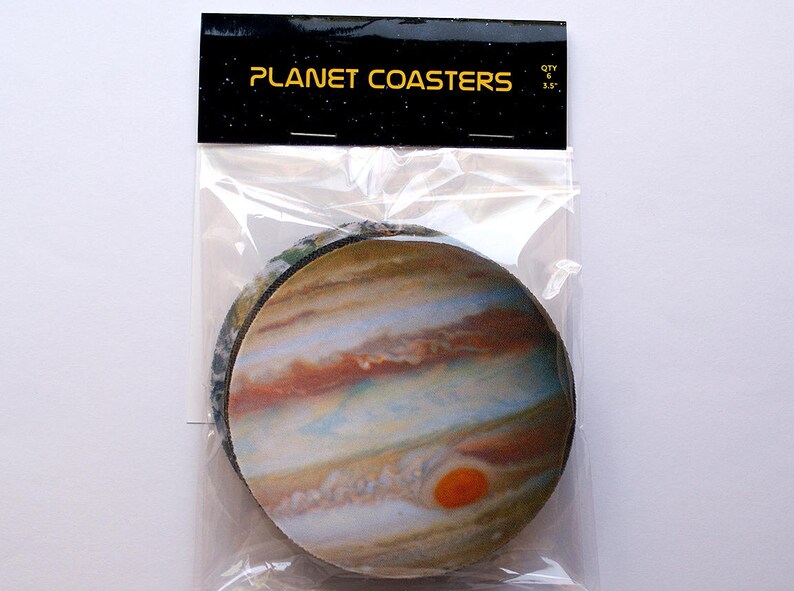 Planet Planetary Coasters Solar System Drink Coaster Set - Set of 6 - Etsy