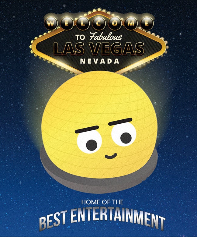 Las Vegas Sphere Building Vector Graphic Clipart EPS File (V2) SVG, PNG ...