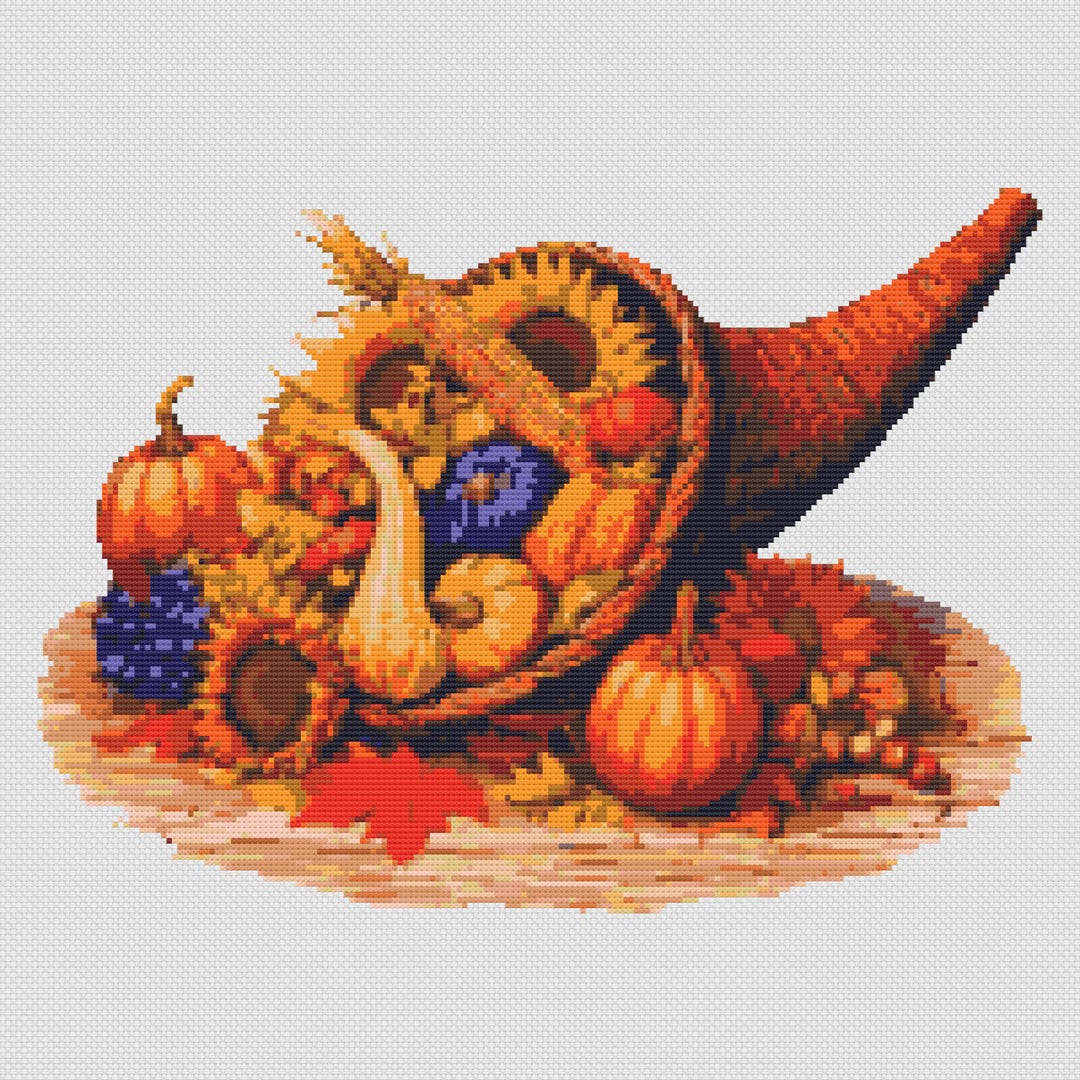 Thanksgiving Day Cornucopia, Pumpkins, Sunflowers and Autumn Leaves ...