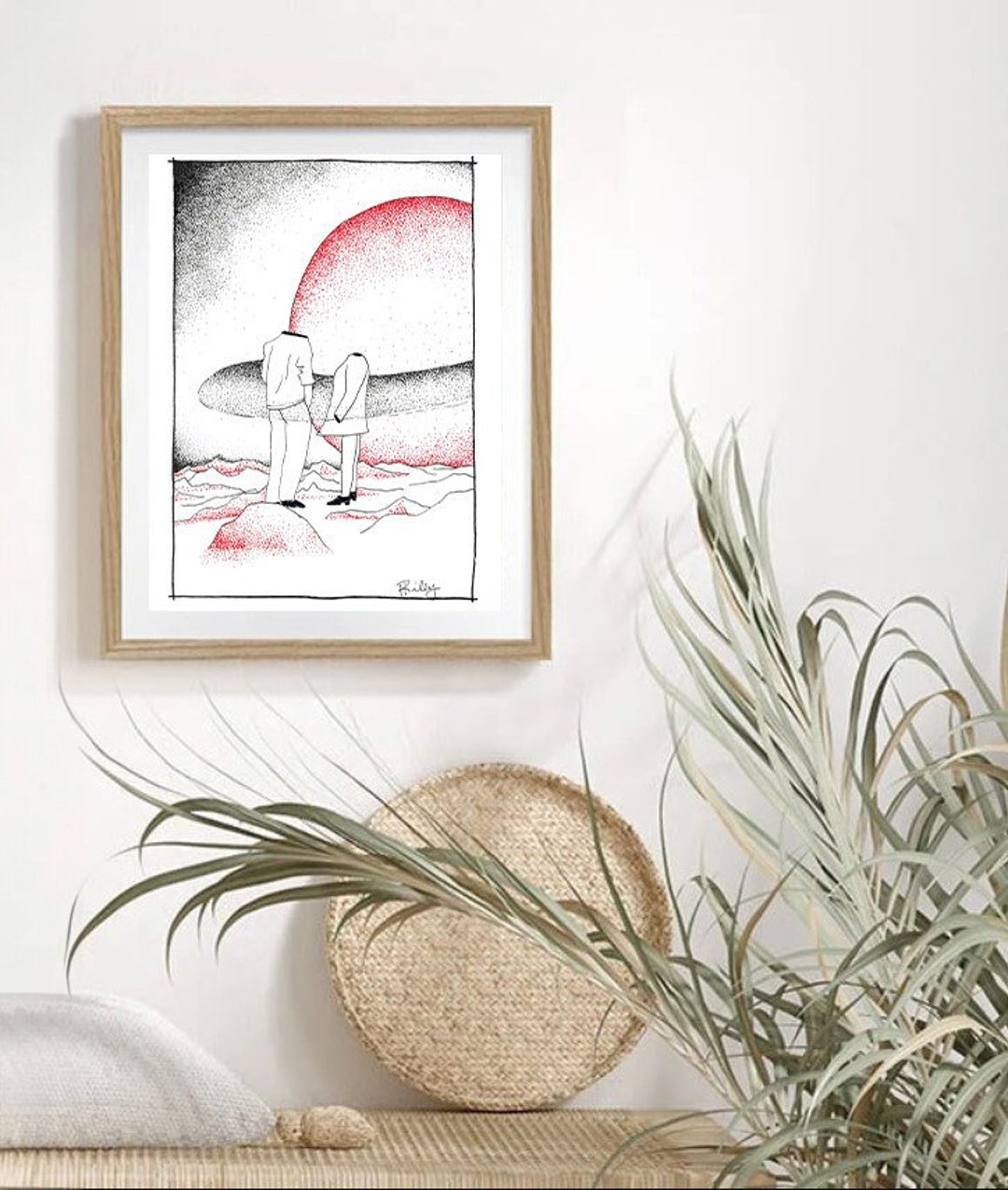 Airhead Couple in Space Hand Drawing Print (digital Download) - Etsy