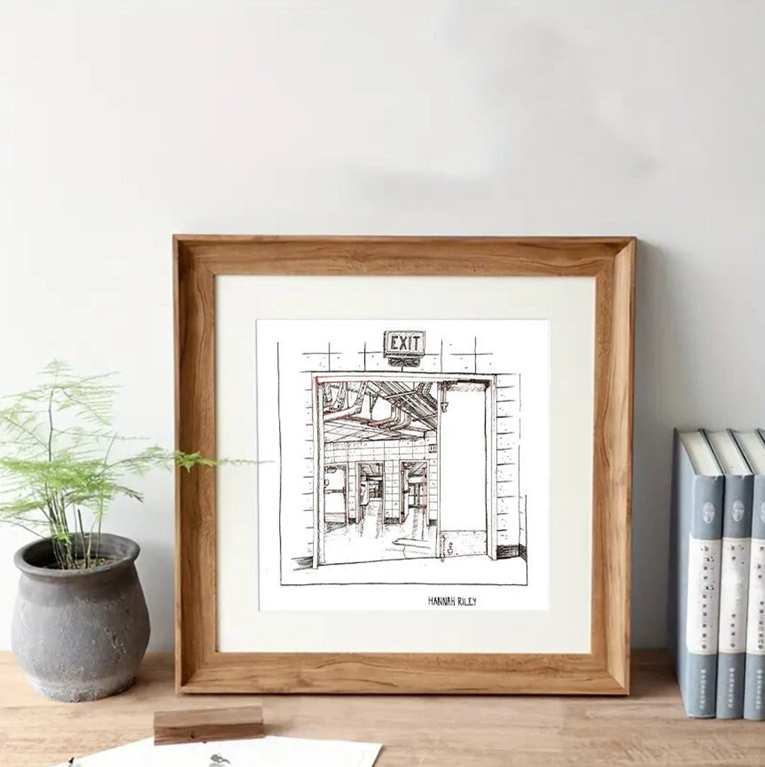 Brickbreen Fieldhouse Observational Drawing Hand Drawn Line Architect ...