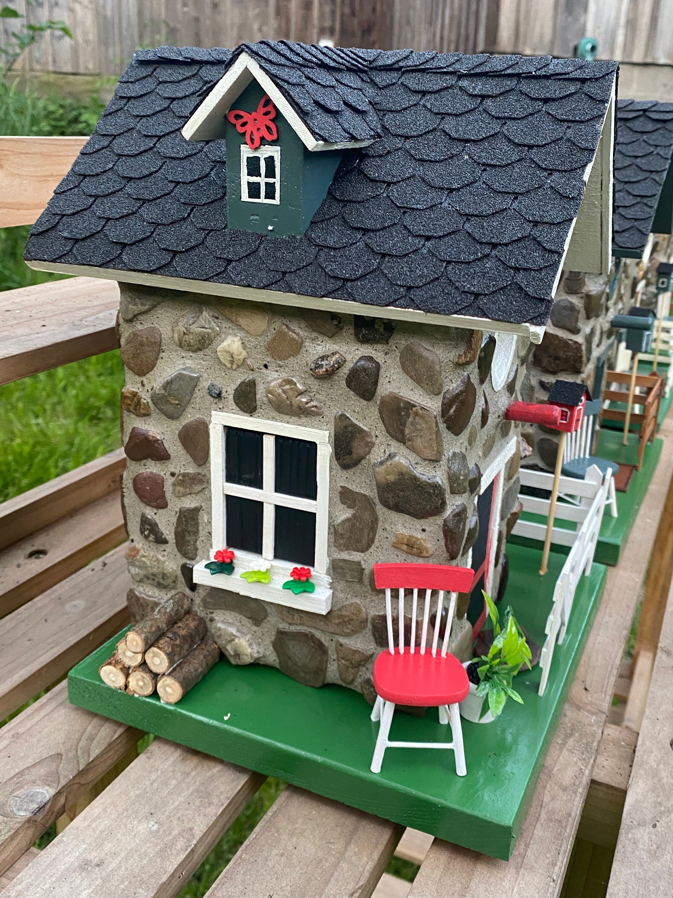 Cobblestone Cottage Birdhouse Deluxe Made to Order - Etsy