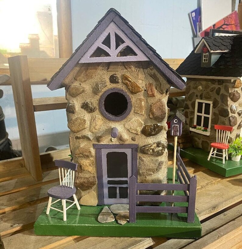 Cobblestone Cottage Birdhouse Deluxe Made to Order - Etsy
