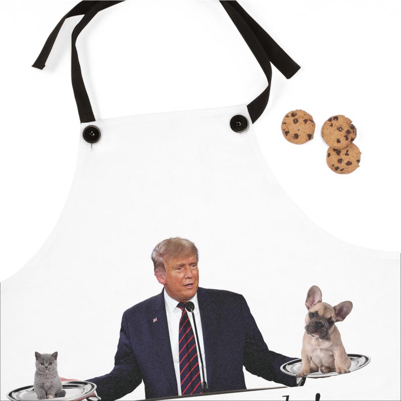 Trump-themed Apron: they're Eating the Cats & Dogs Funny Springfield ...