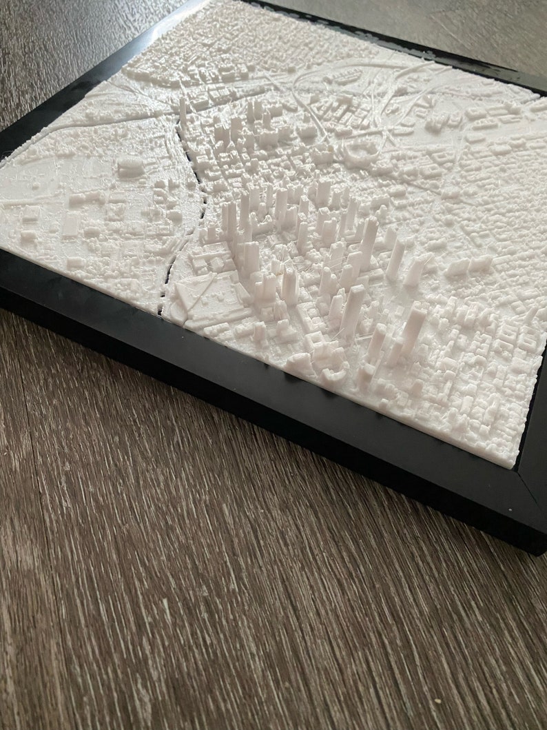 Denver 3D Printed Map Includes Topography and Buildings From LIDAR - Etsy