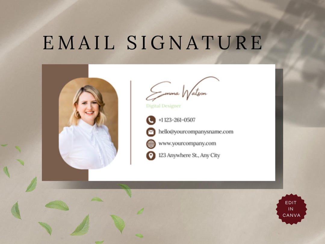 Email Template Canva, Editable Email Signature Template for Canva ...