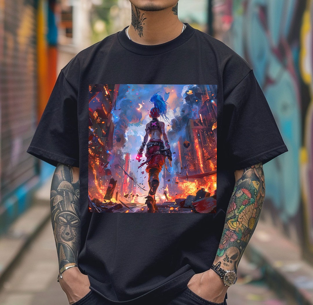 Jinx Explosive City|arcane| League of Legends|cyber Punk| Gamer Gift ...