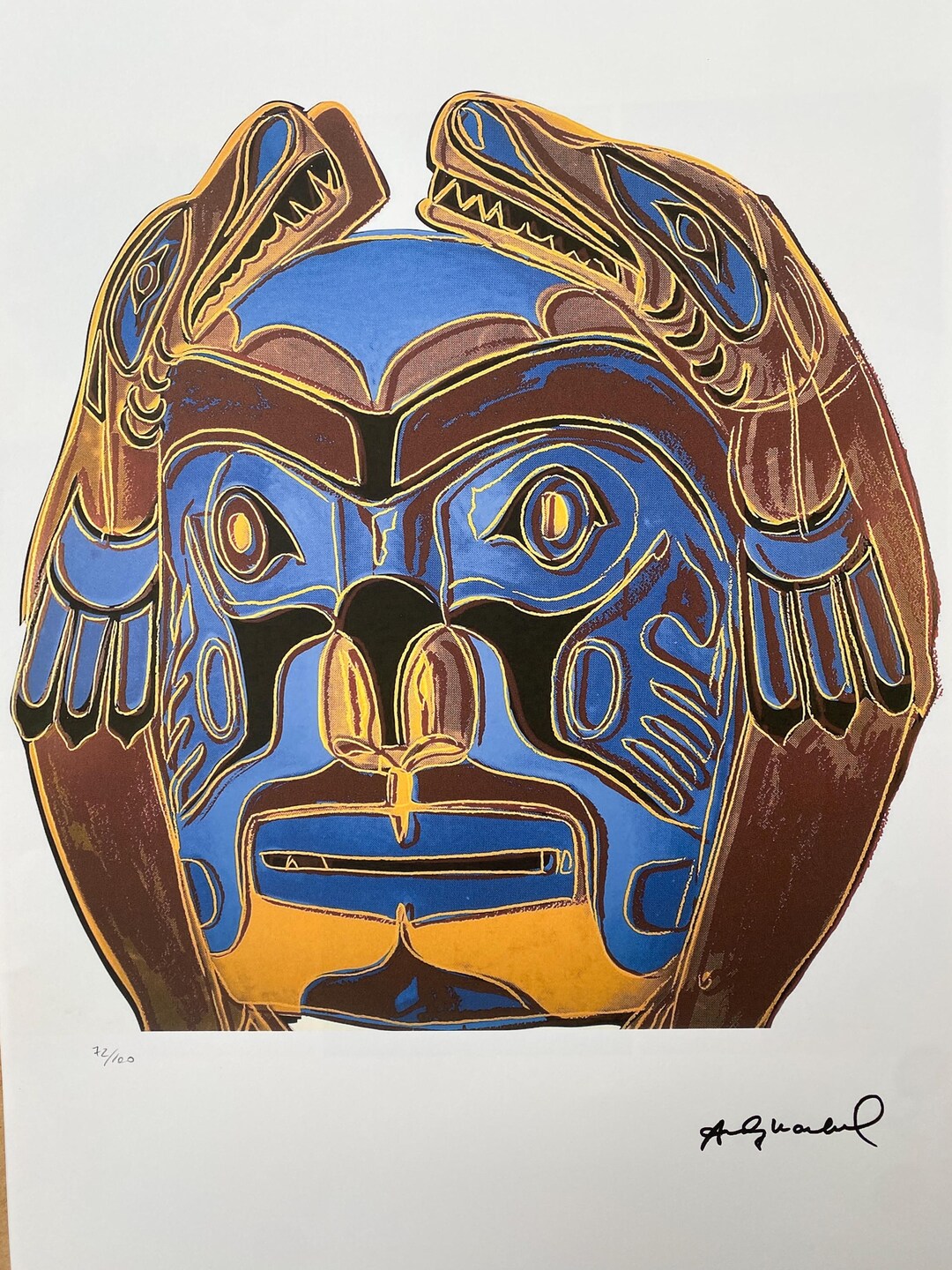 Andy Warhol "northwest Coast Mask" Lithograph: Signed Pop Art Print - Etsy