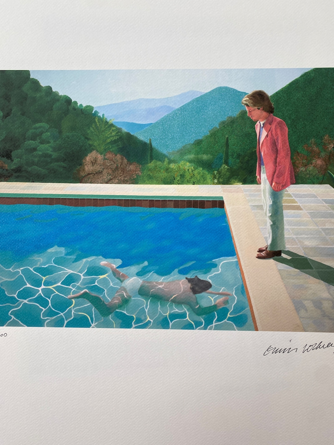 David Hockney "pool With Two Figures " Lithograph, Certificate, Signed ...