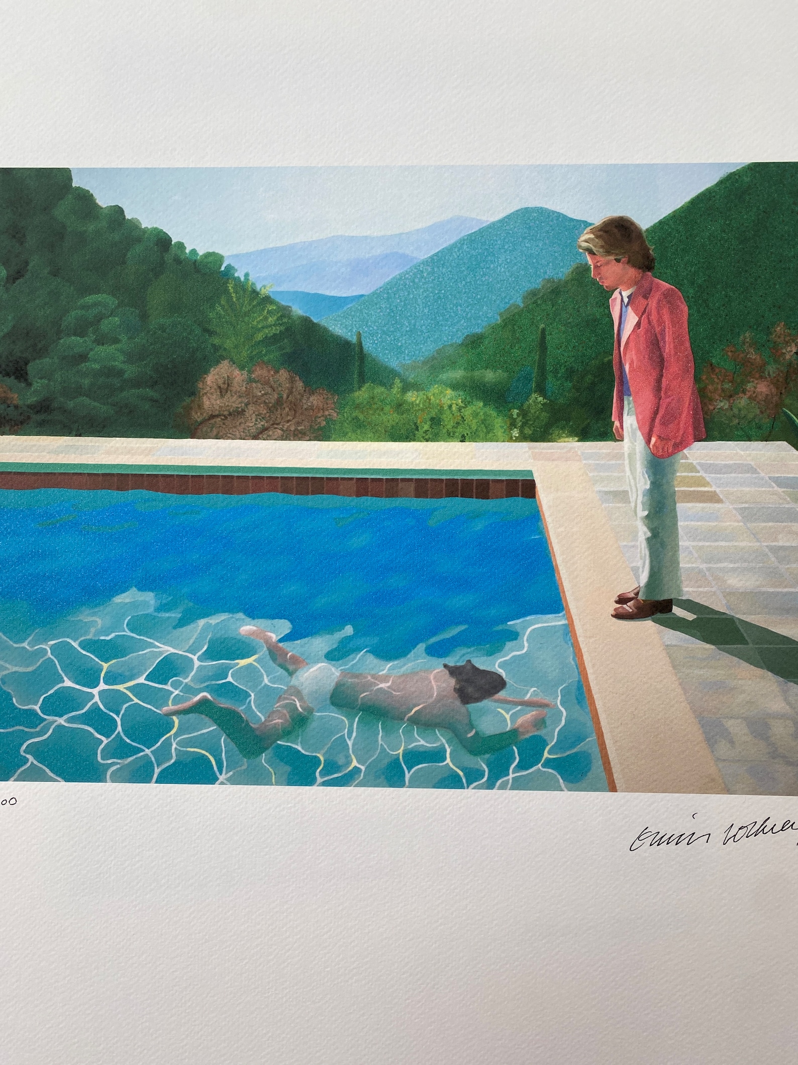 David Hockney "pool With Two Figures " Lithograph, Certificate, Signed ...