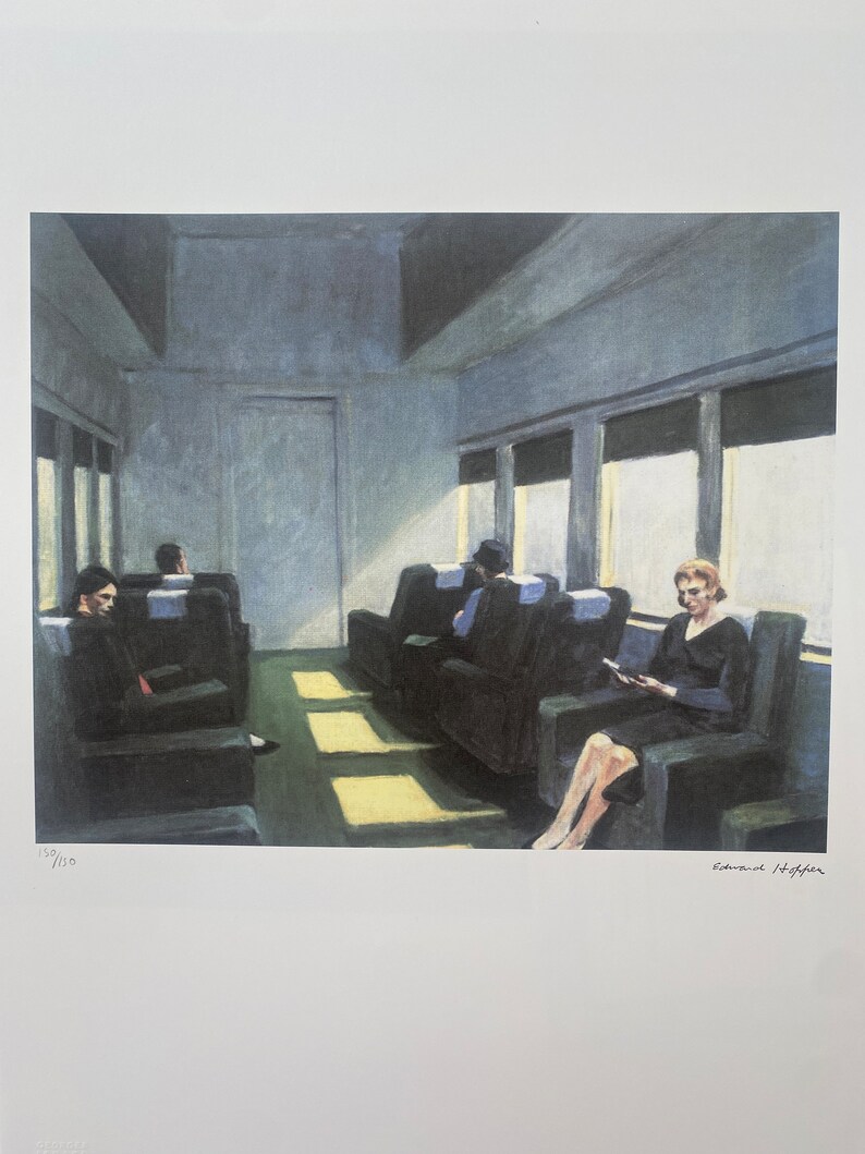 Edward Hopper chair Car,1965 Lithograph, Certificate, Signed, Top Wall ...