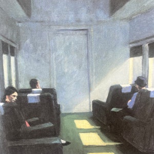 Edward Hopper "chair Car,1965 " Lithograph, Certificate, Signed, Top ...