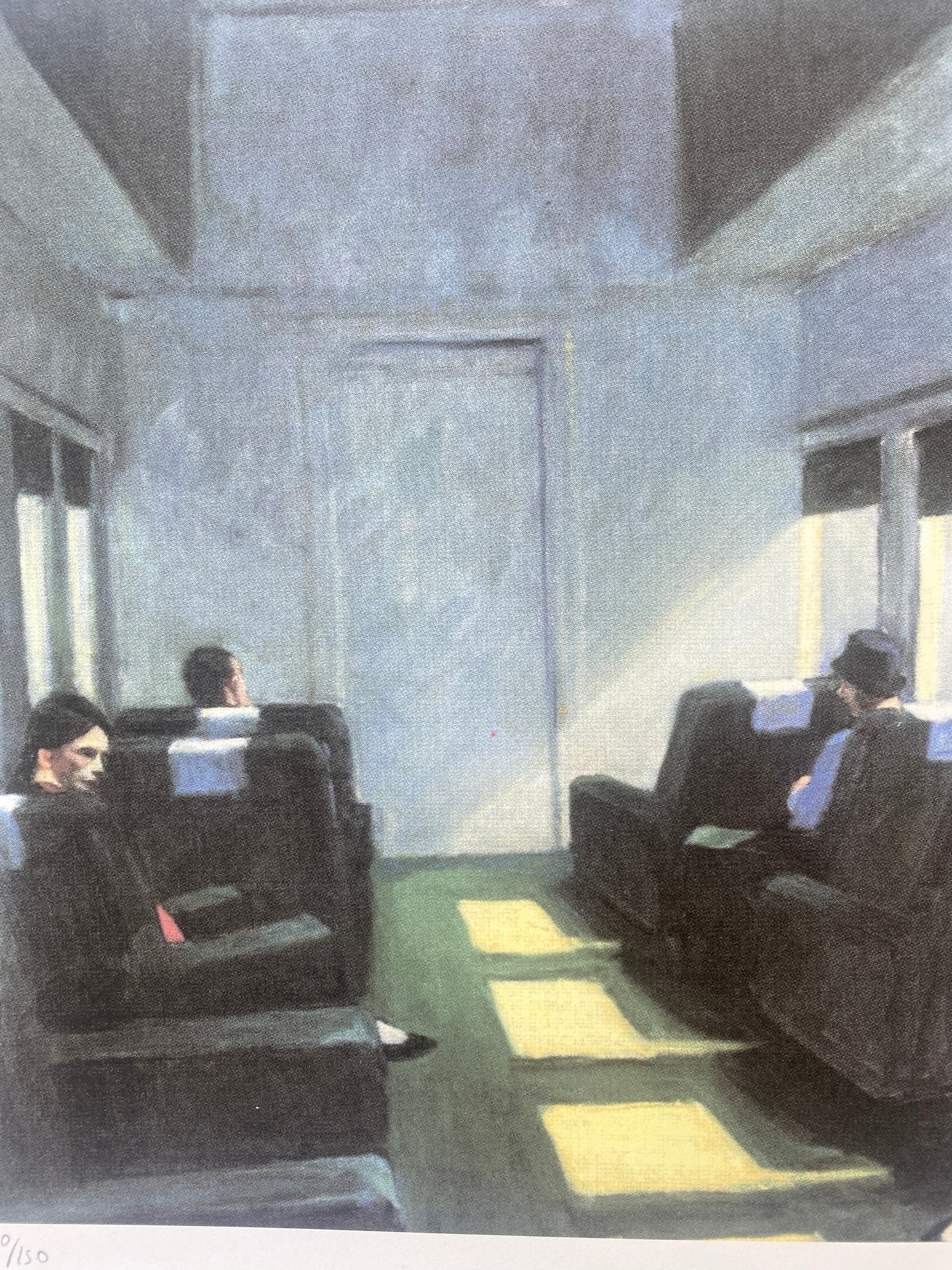 Edward Hopper "chair Car,1965 " Lithograph, Certificate, Signed, Top ...
