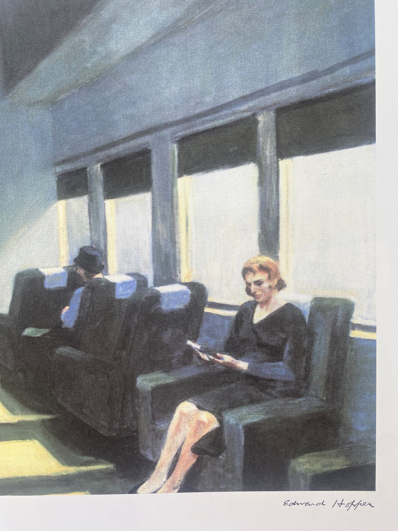 Edward Hopper chair Car,1965 Lithograph, Certificate, Signed, Top Wall ...