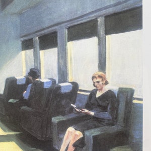 Edward Hopper "chair Car,1965 " Lithograph, Certificate, Signed, Top ...