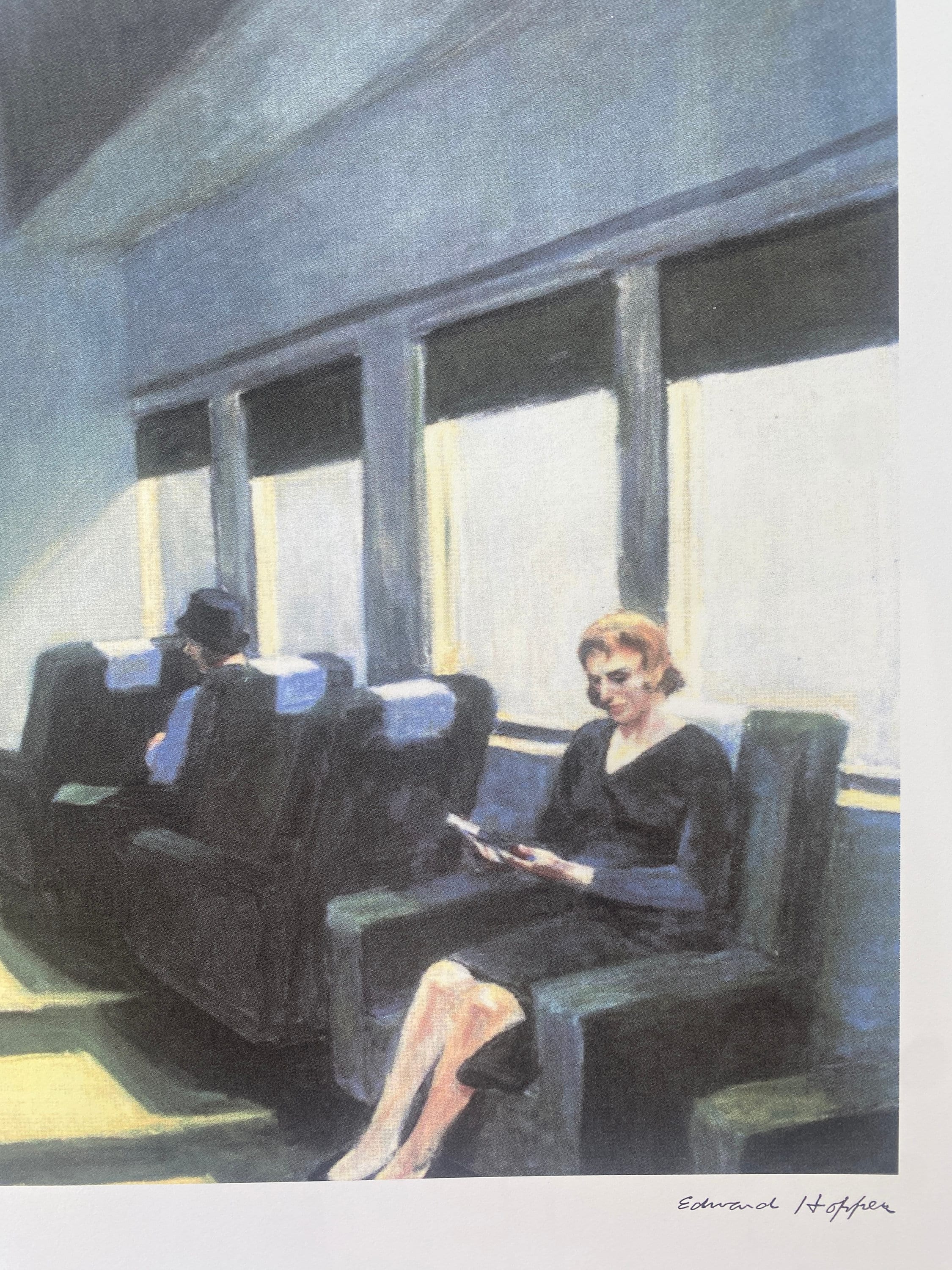 Edward Hopper "chair Car,1965 " Lithograph, Certificate, Signed, Top ...