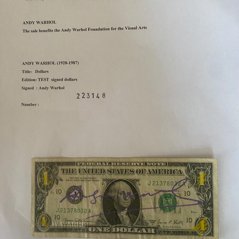 Andy Warhol Dollar - Etsy UK