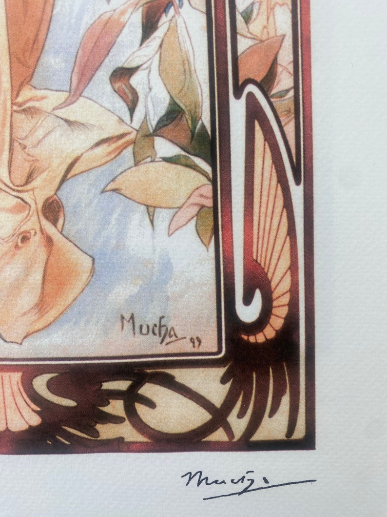 Alfons Mucha "brightness of Day,1899 " Lithograph, Certificate, Signed ...