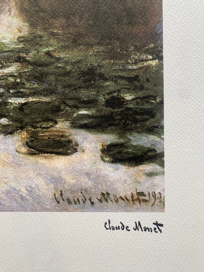 Claude Monet "water Lilies,1907 " Lithograph, Certificate, Signed, Top ...