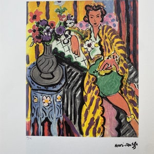Henri Matisse "odalisque With Yellow Persian Robe and Anemones ...