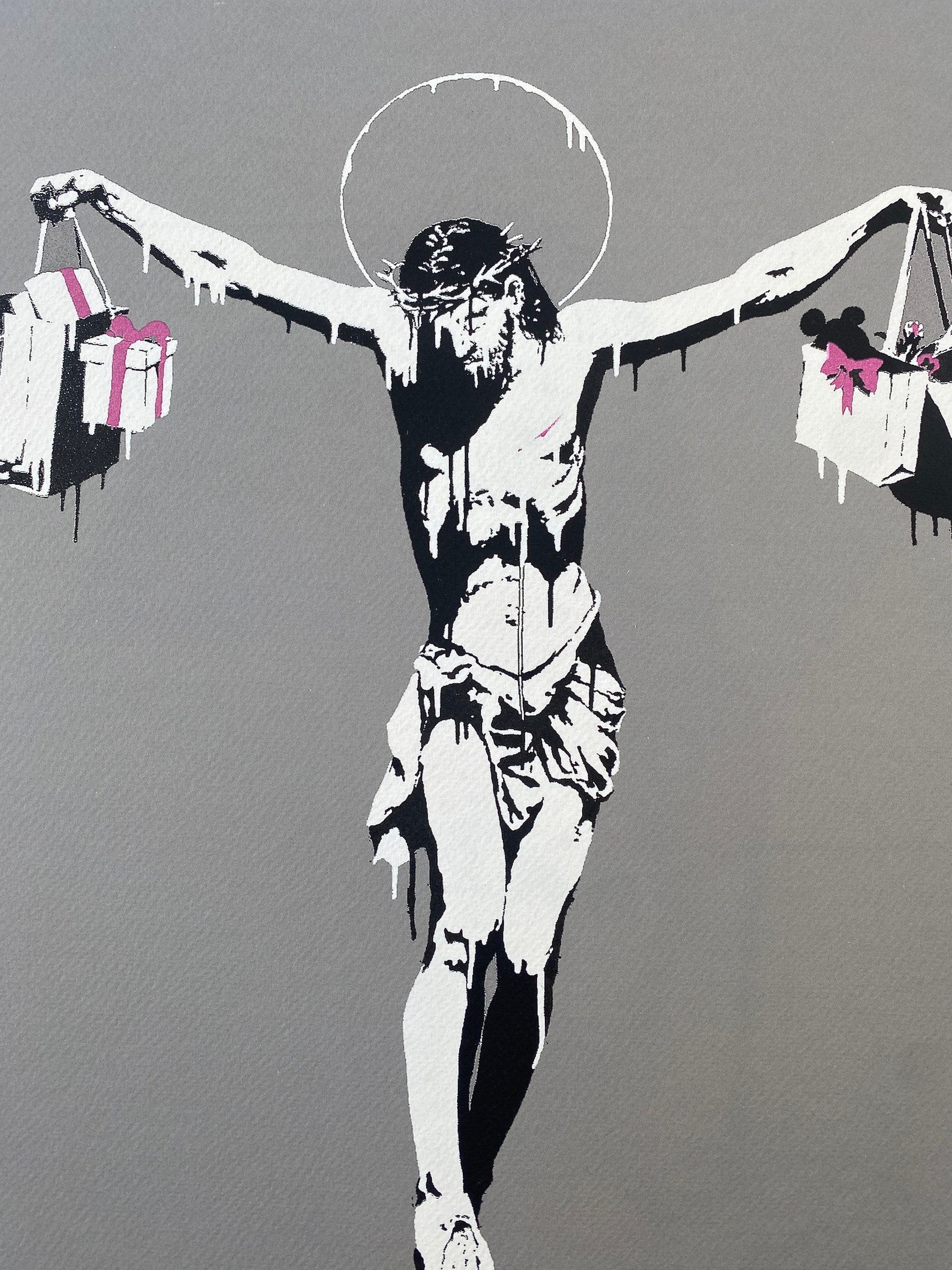 Banksy Christ With Shopping Bags Lithograph, Certificate, Signed, Top Wall Art, Pop Art After - Etsy