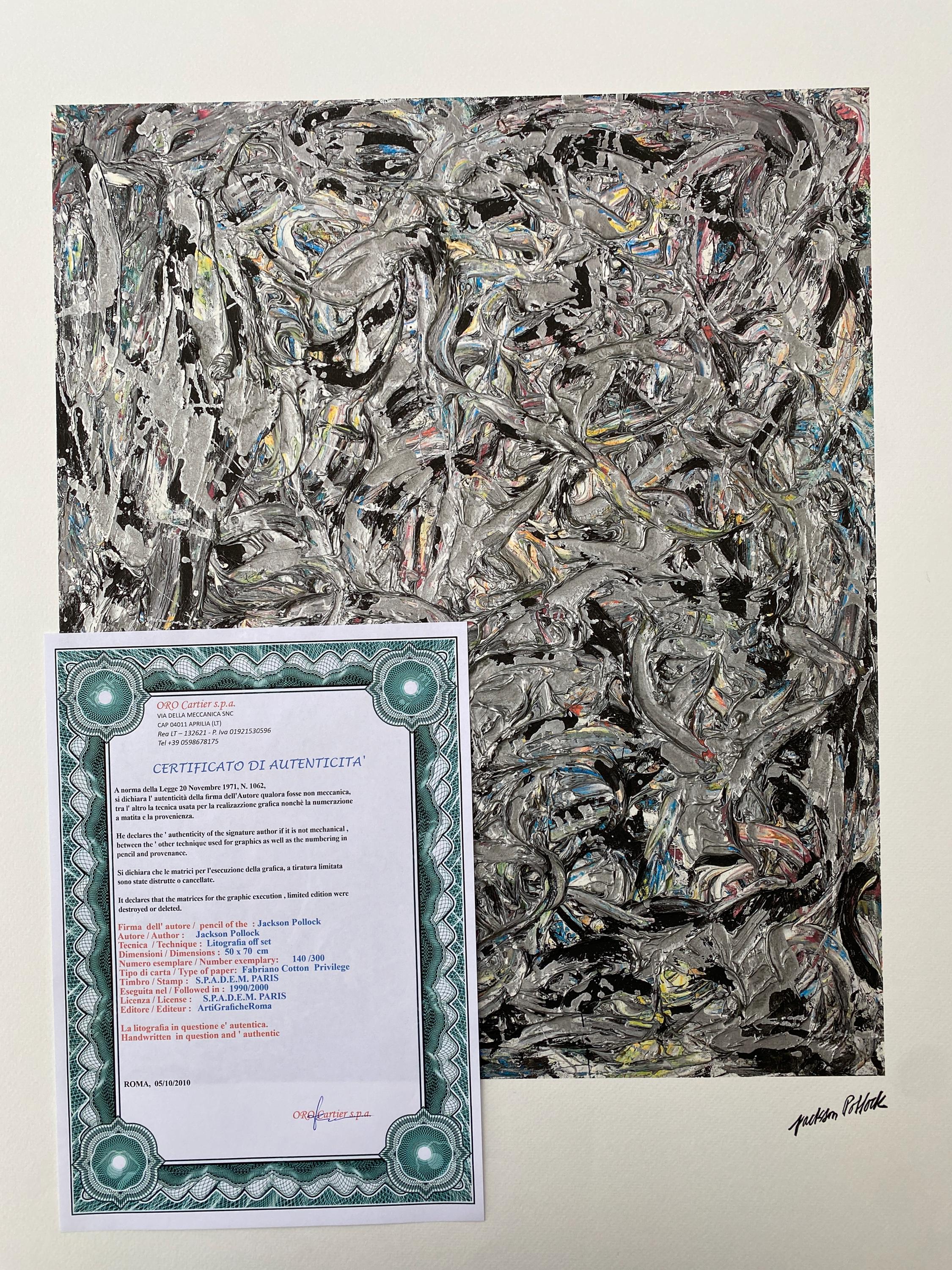 Jackson Pollock "eyes in the Heat Ii" Lithograph, Signed, With ...