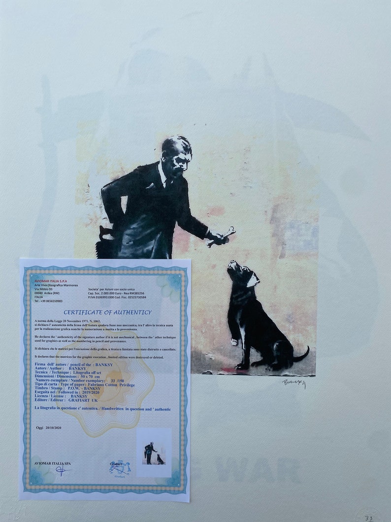 Banksy "the Dog and His Master" Lithograph Print, Signed, Pop Art - Etsy