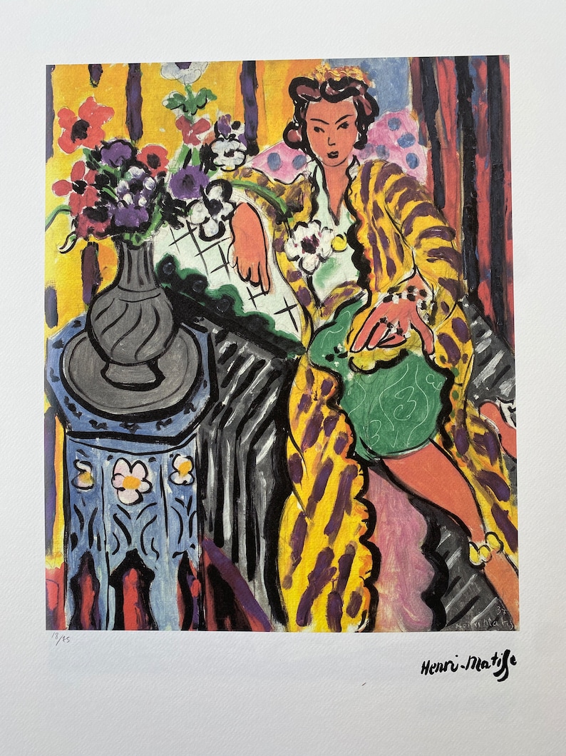 Henri Matisse Lithograph: Odalisque With Yellow Robe, Signed ...