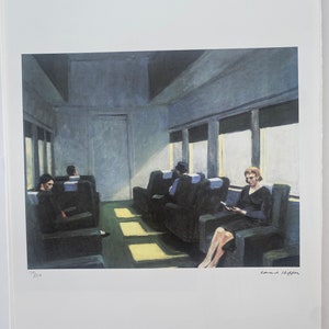 Edward Hopper "chair Car,1965 " Lithograph, Certificate, Signed, Top ...