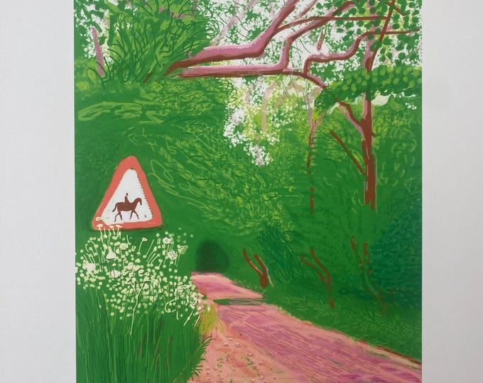 David Hockney "arrival of Spring in Woldgate " Lithograph, Certificate ...