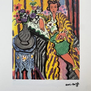 Henri Matisse "odalisque With Yellow Persian Robe and Anemones ...