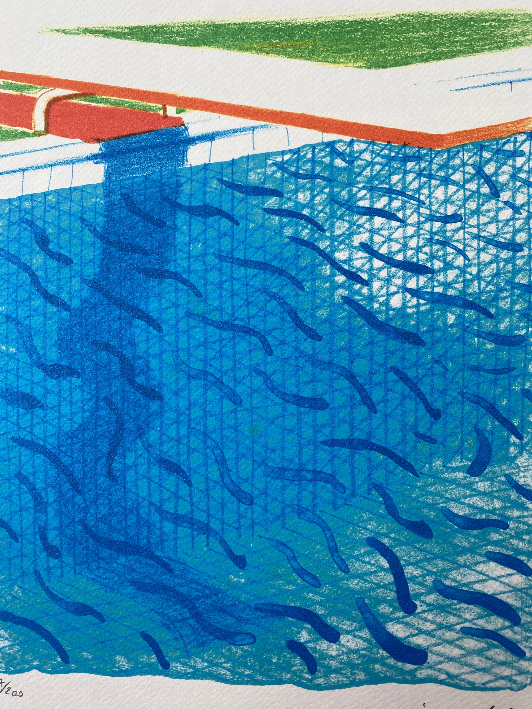 David Hockney paper Pools,1980 Lithograph, Certificate, Signed, Top ...