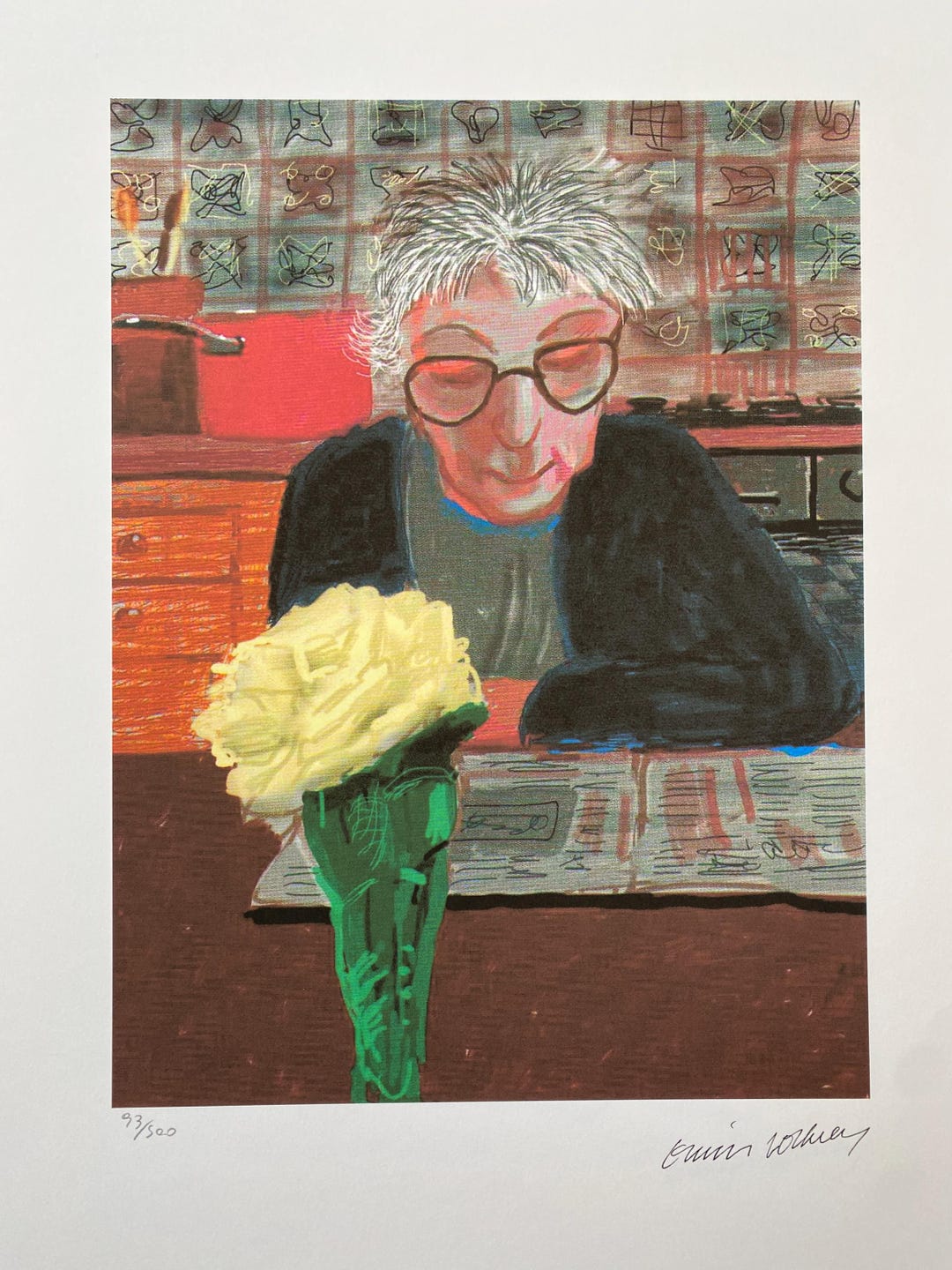 David Hockney "portrait of Michael Horovitz " Lithograph, Certificate ...