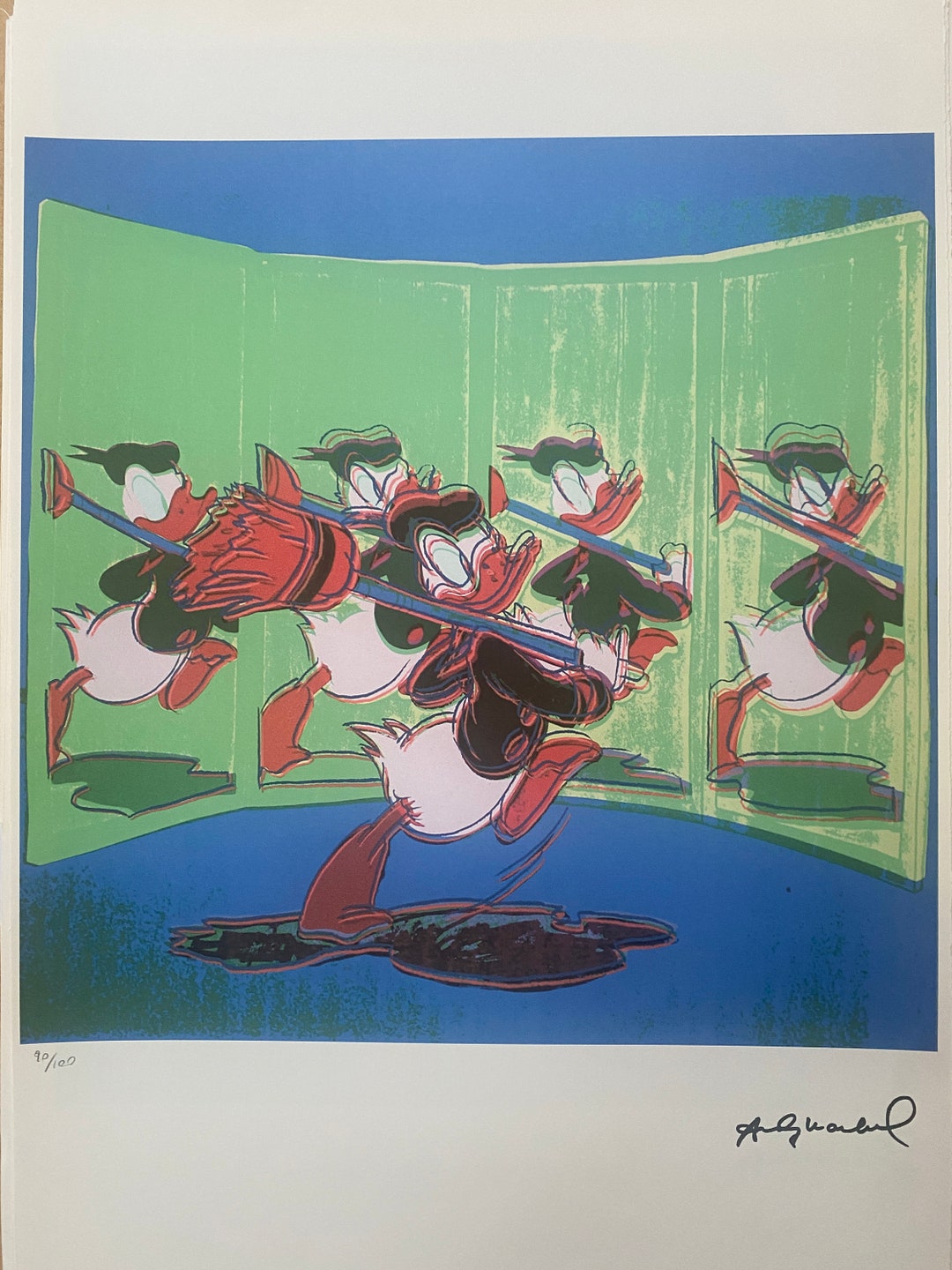 Andy Warhol donald Duck Lithograph, Certificate, Signed, Top Wall Art ...