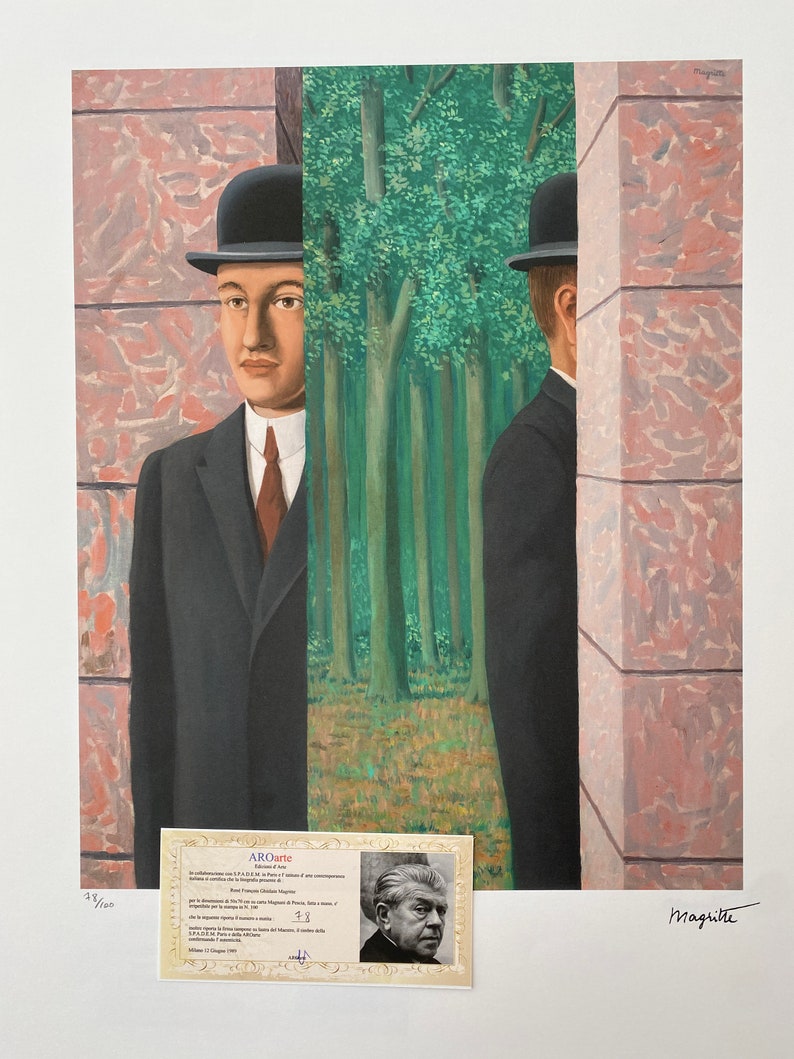 Rene Magritte "son of Man" Lithograph - Signed Pop Art Print - Etsy