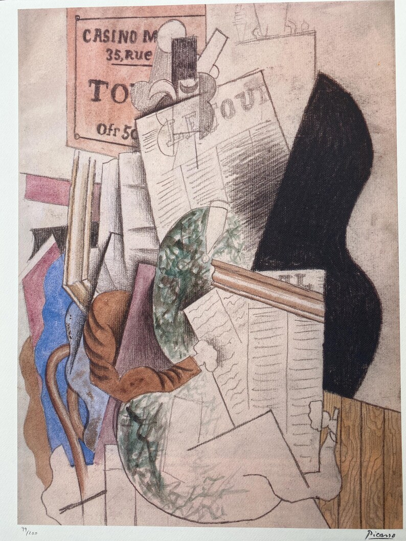 Pablo Picasso Cubist Lithograph - Signed Certificate, Limited Edition ...