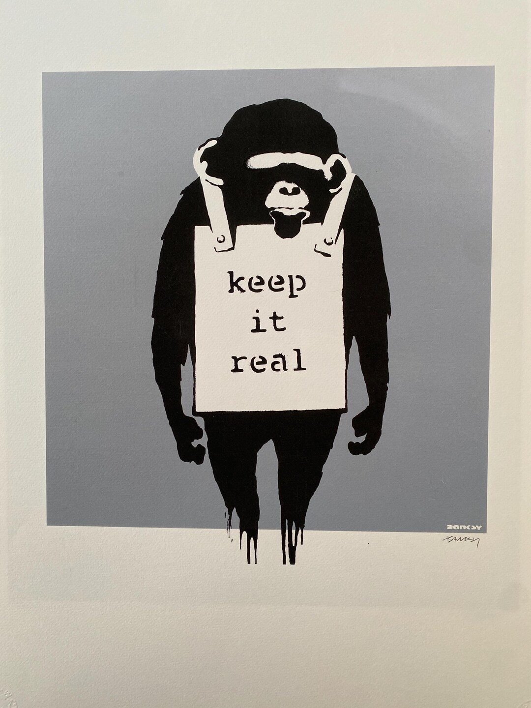 Banksy "keep It Real " Lithograph, Certificate, Signed, Top! Wall Art ...