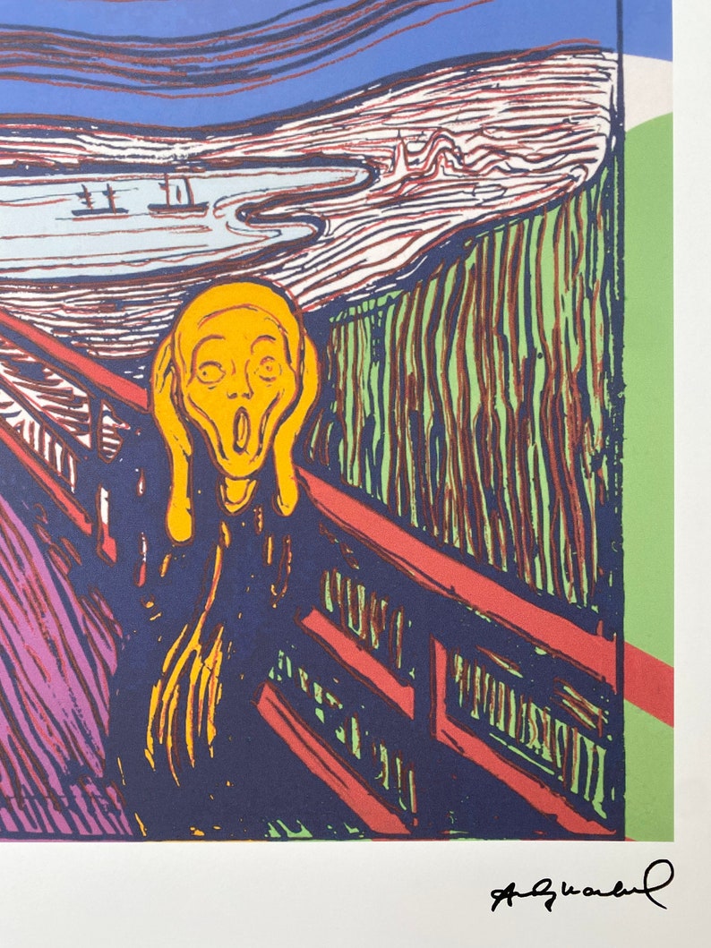 Andy Warhol 'the Scream After Munch' Lithograph: Signed Pop Art Print ...