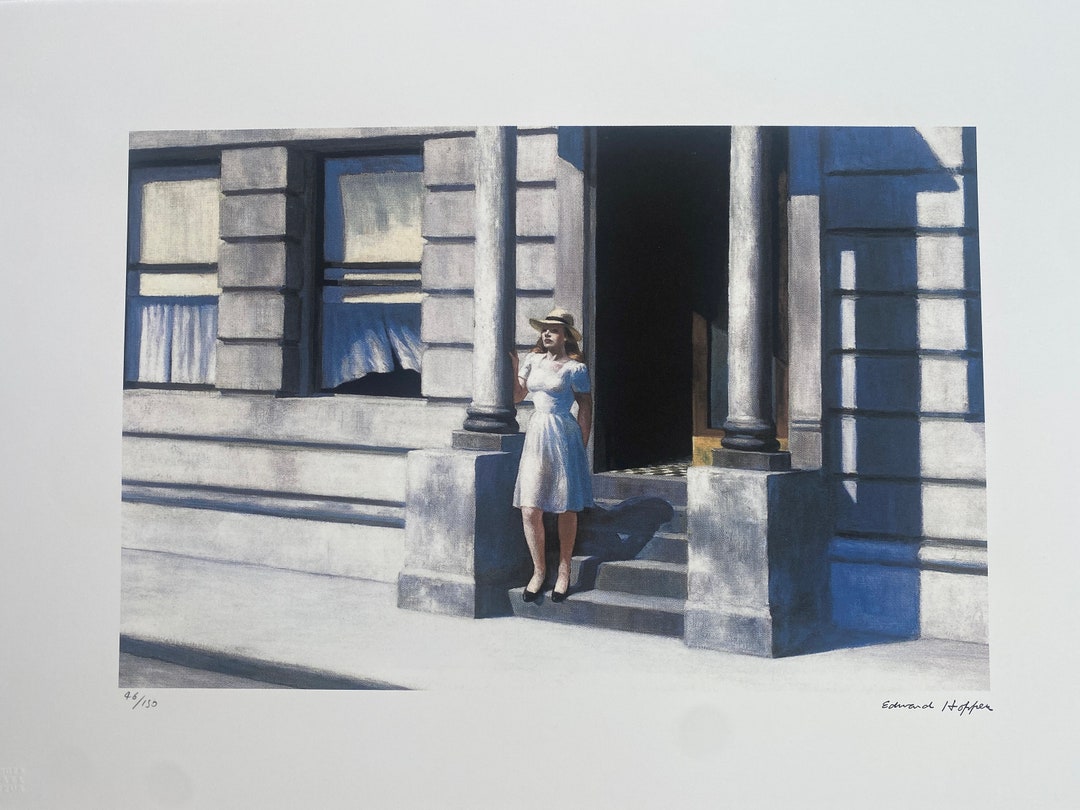 Edward Hopper "summertime,1943 " Lithograph, Certificate, Signed, Top ...