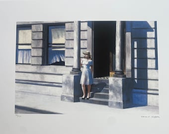 Edward Hopper chair Car,1965 Lithograph, Certificate, Signed, Top Wall ...