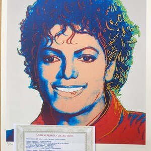 Andy Warhol "michael Jackson " Lithograph, Certificate, Signed, Top ...