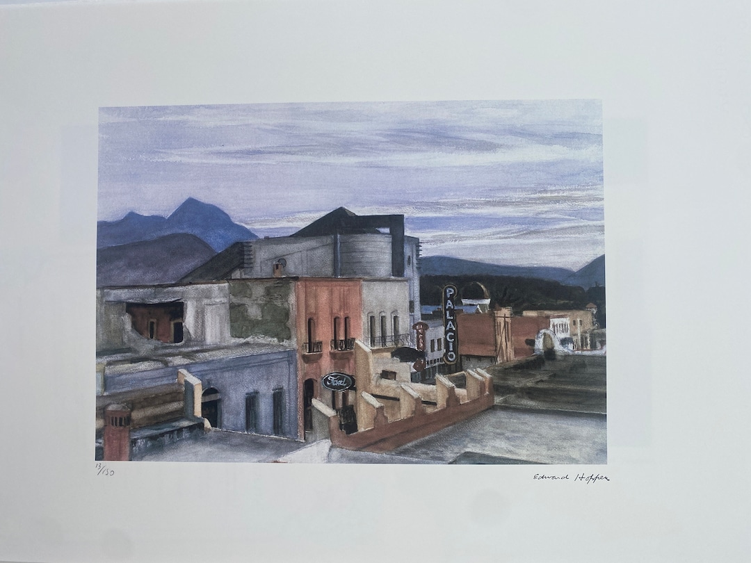 Edward Hopper "el Palacio,1946 " Lithograph, Certificate, Signed, Top ...