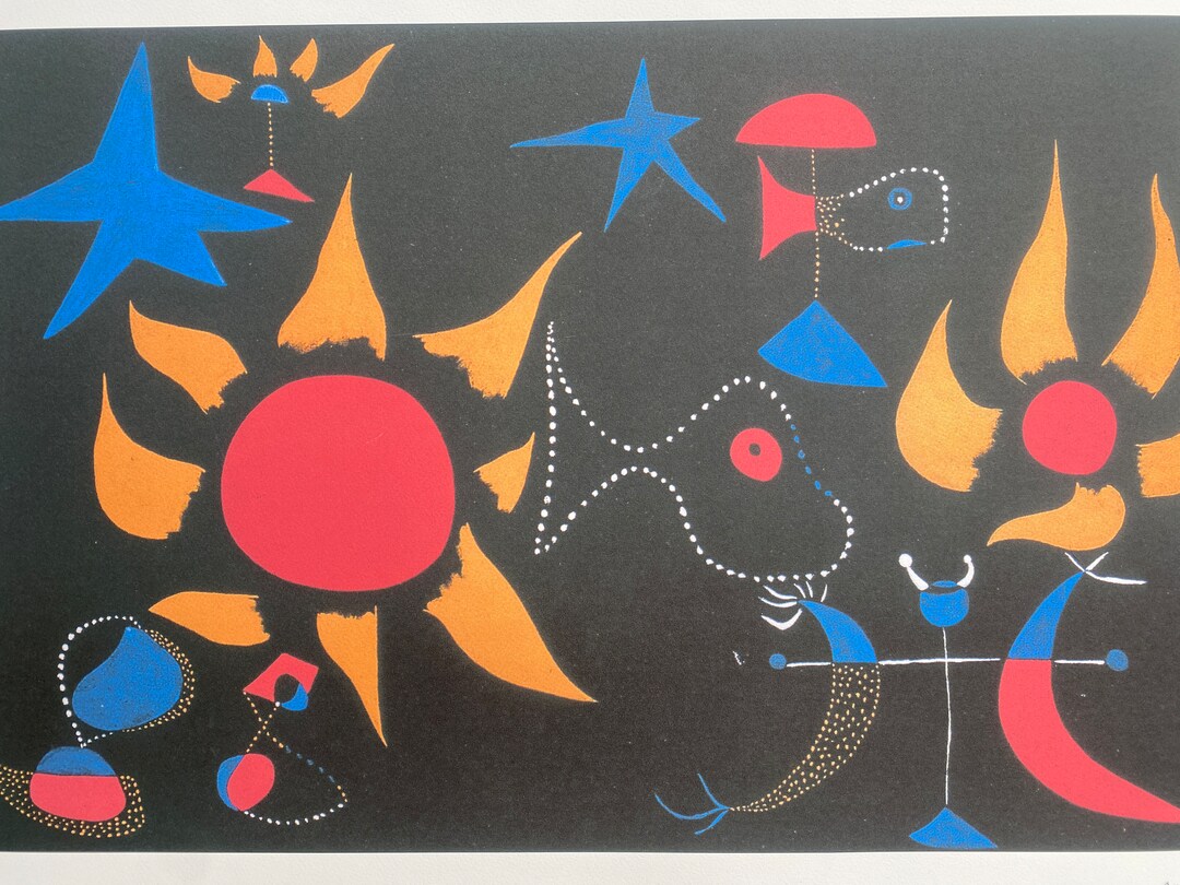 Joan Miro "self Portrait Ii" Lithograph: Pop Art Wall Decor - Etsy