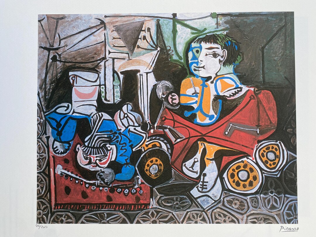 Picasso "claude and Paloma Playing" Lithograph, Signed, Certificate,pop ...