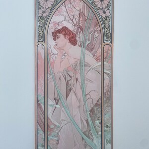 Alfons Mucha "evening Contemplation,1899 " Lithograph, Certificate ...