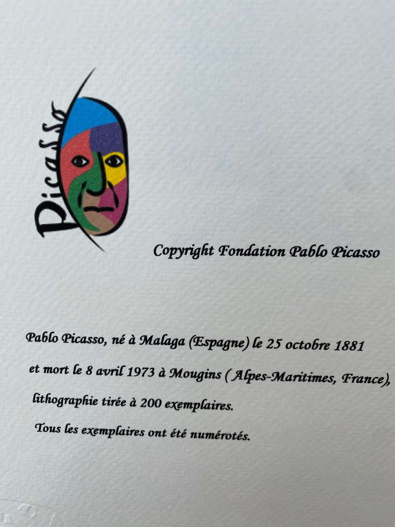 Pablo Picasso "two Bathers,1920 " Lithograph, Certificate, Signed, Top ...
