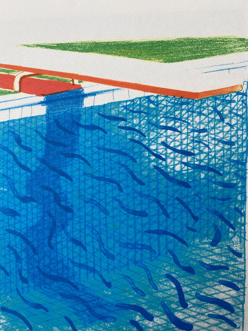 David Hockney paper Pools,1980 Lithograph, Certificate, Signed, Top ...